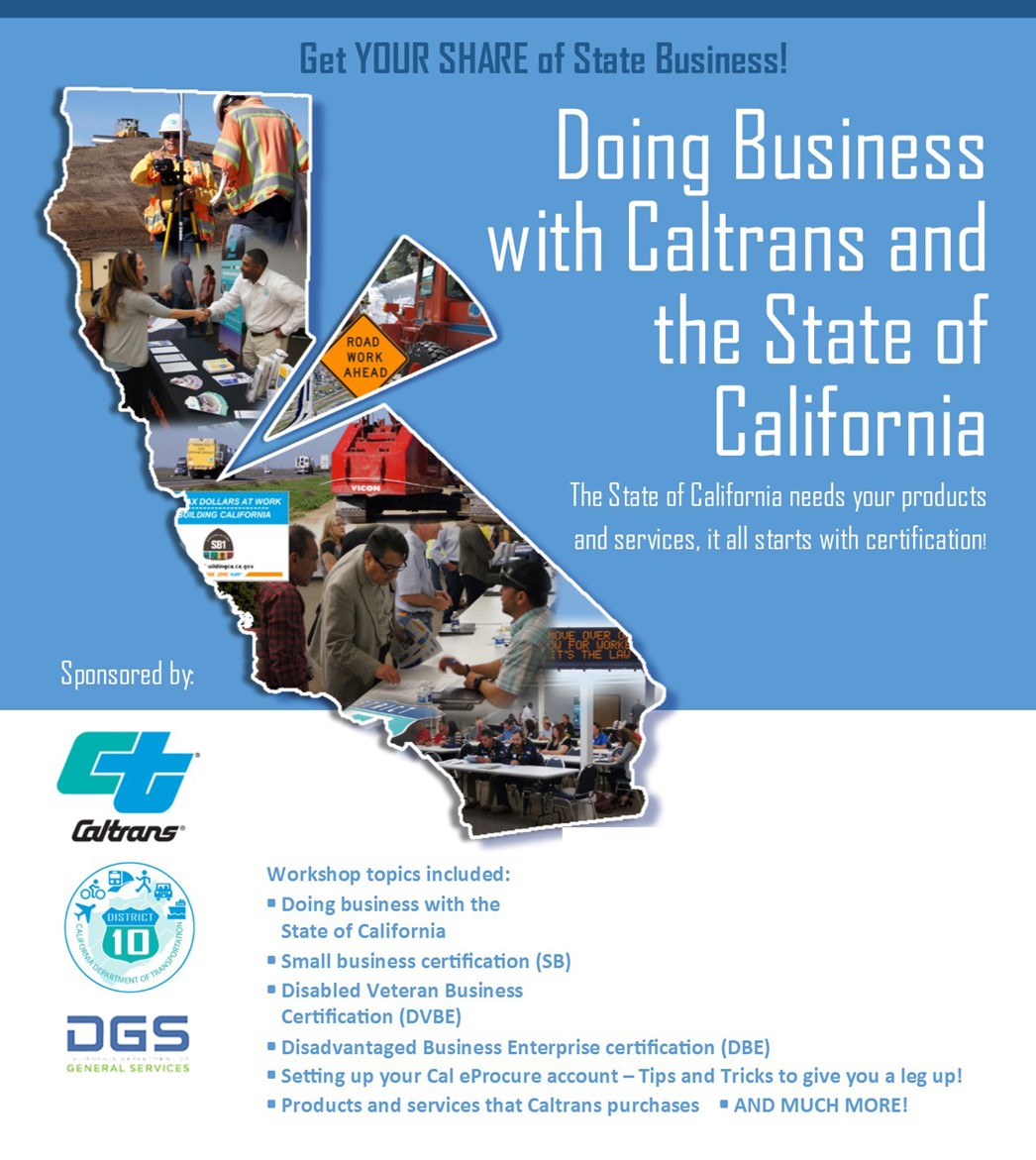 Doing Business with Caltrans and the State, Caltrans District 10