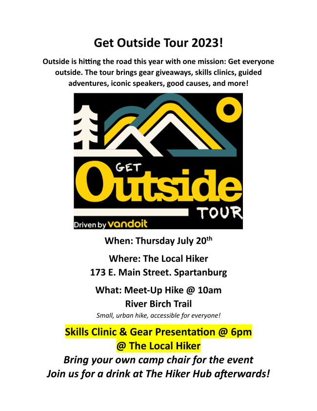 Get Outside Tour is on the road and headed to The Local Hiker!