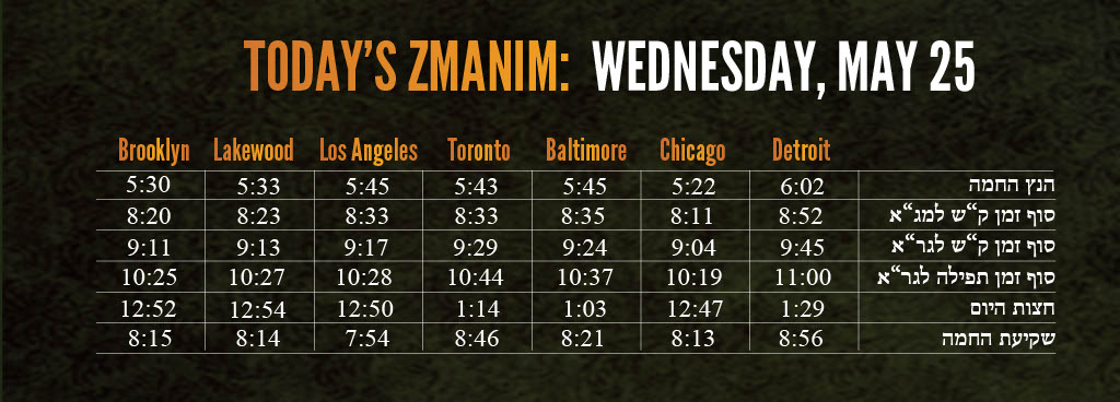 Daf HaYomi B'Halacha Daily Email - 24 Iyar/May 25