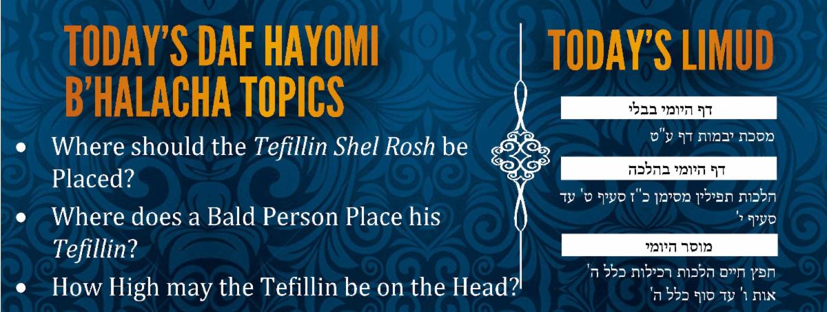 Daf HaYomi B'Halacha Daily Email - 24 Iyar/May 25