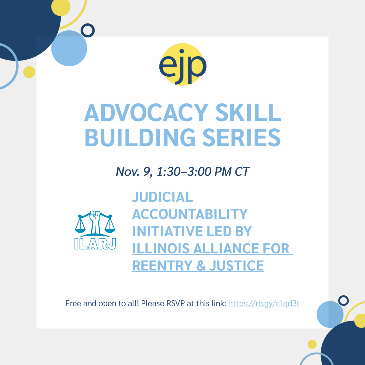 Reminder: EJP this Week