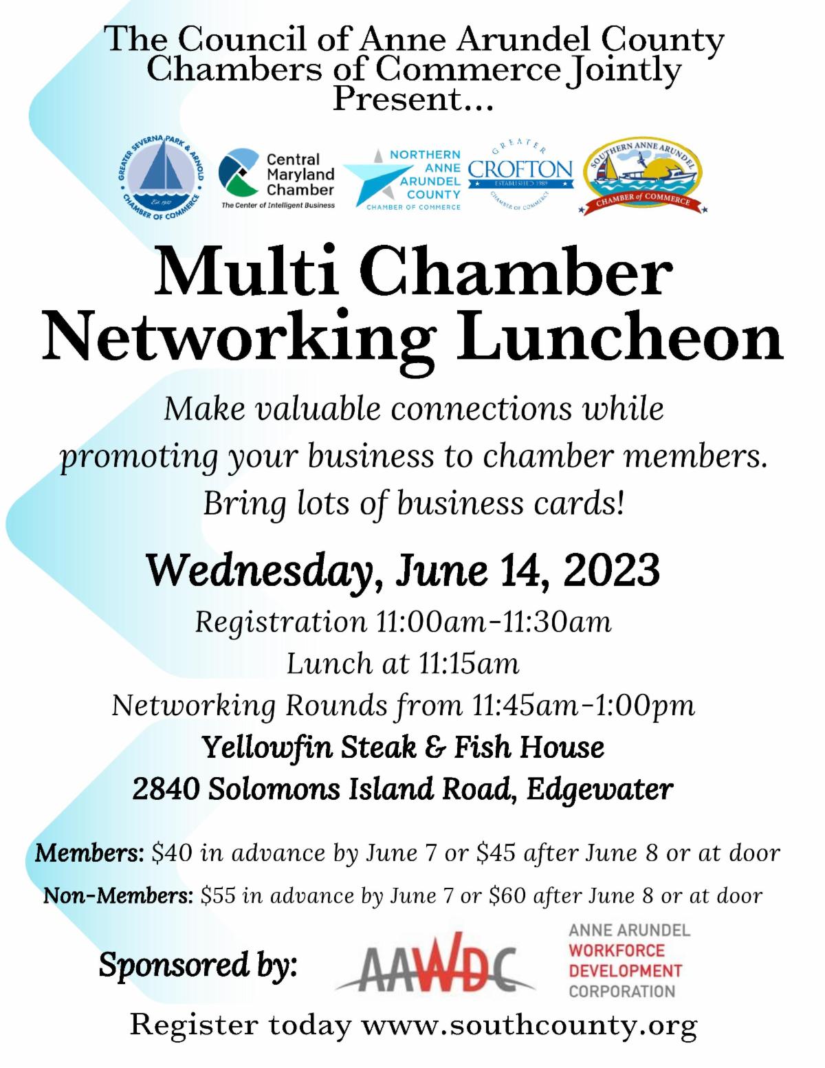 Multi Chamber Networking Luncheon at Yellowfin Steak & Fish House