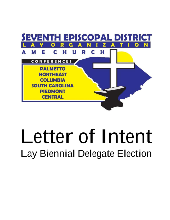 Letter of Intent - Episcopal Lay Biennial Delegate Election