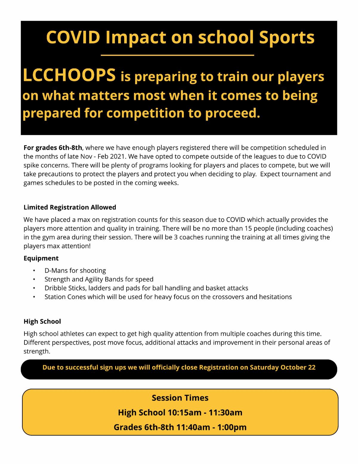 Winter Camp Details and COVID Measures