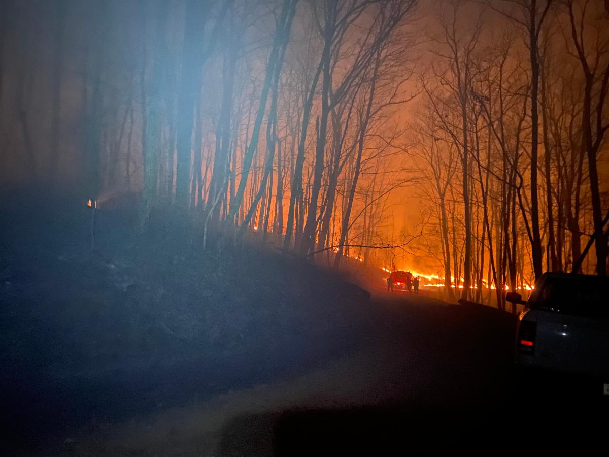Firefighters Respond to Chestnut Mountain Wildfire