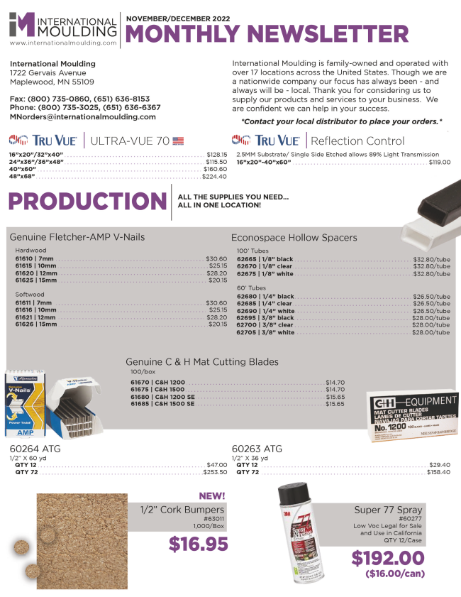 TC Moulding/International Moulding ~ Sale Flyer November-December 2022
