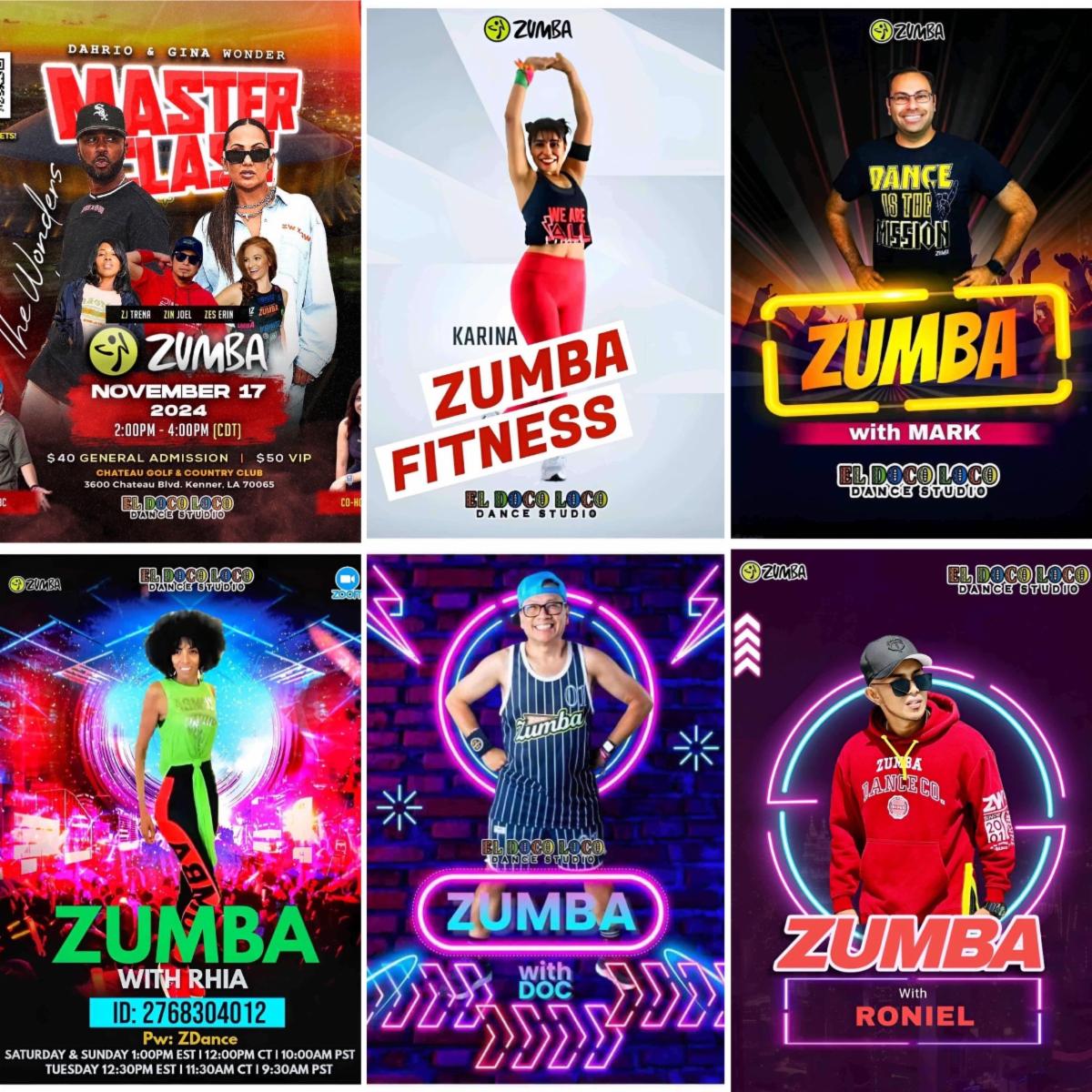 Saturday, November 9th, Schedule for El Doco Loco Instructors