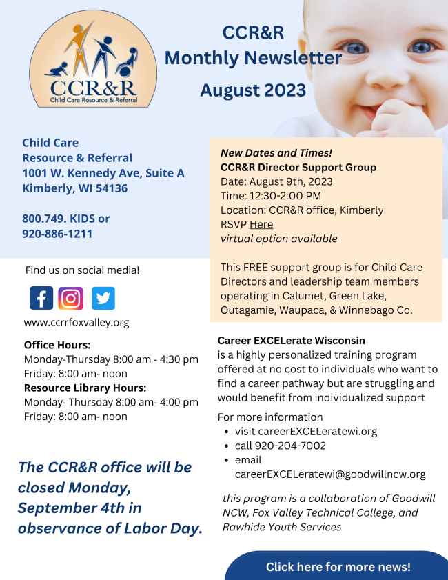 August News for You from CCR&R