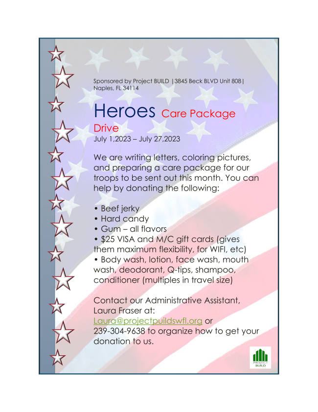 Heroes Care Package Drive