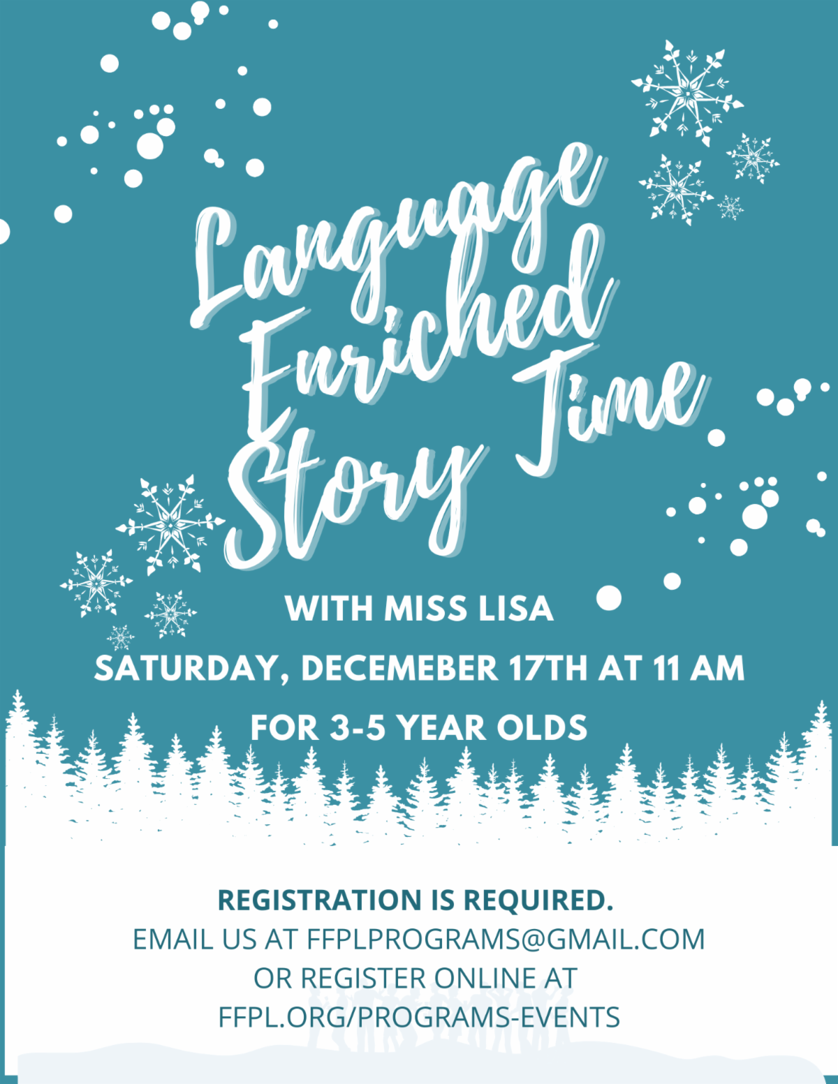 Language Enriched Story Time with Miss Lisa (12/17)
