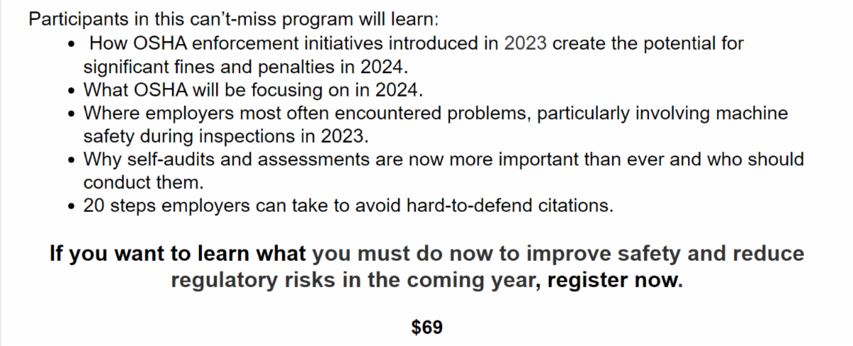 December 4, 2023 OSHA Planning for a Safe New Year
