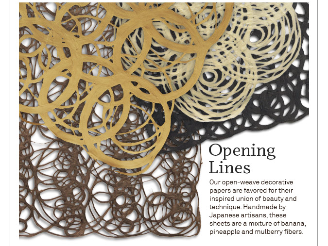 Open-Weave Deco Papers Join Beauty and Technique